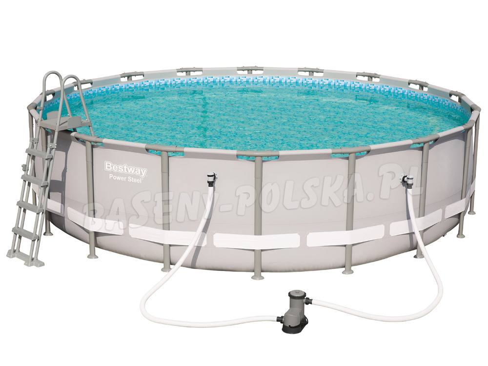Basen do ogrodu stelażowy okrągły 549 x 132 cm 17w1 Bestway 56427 ...