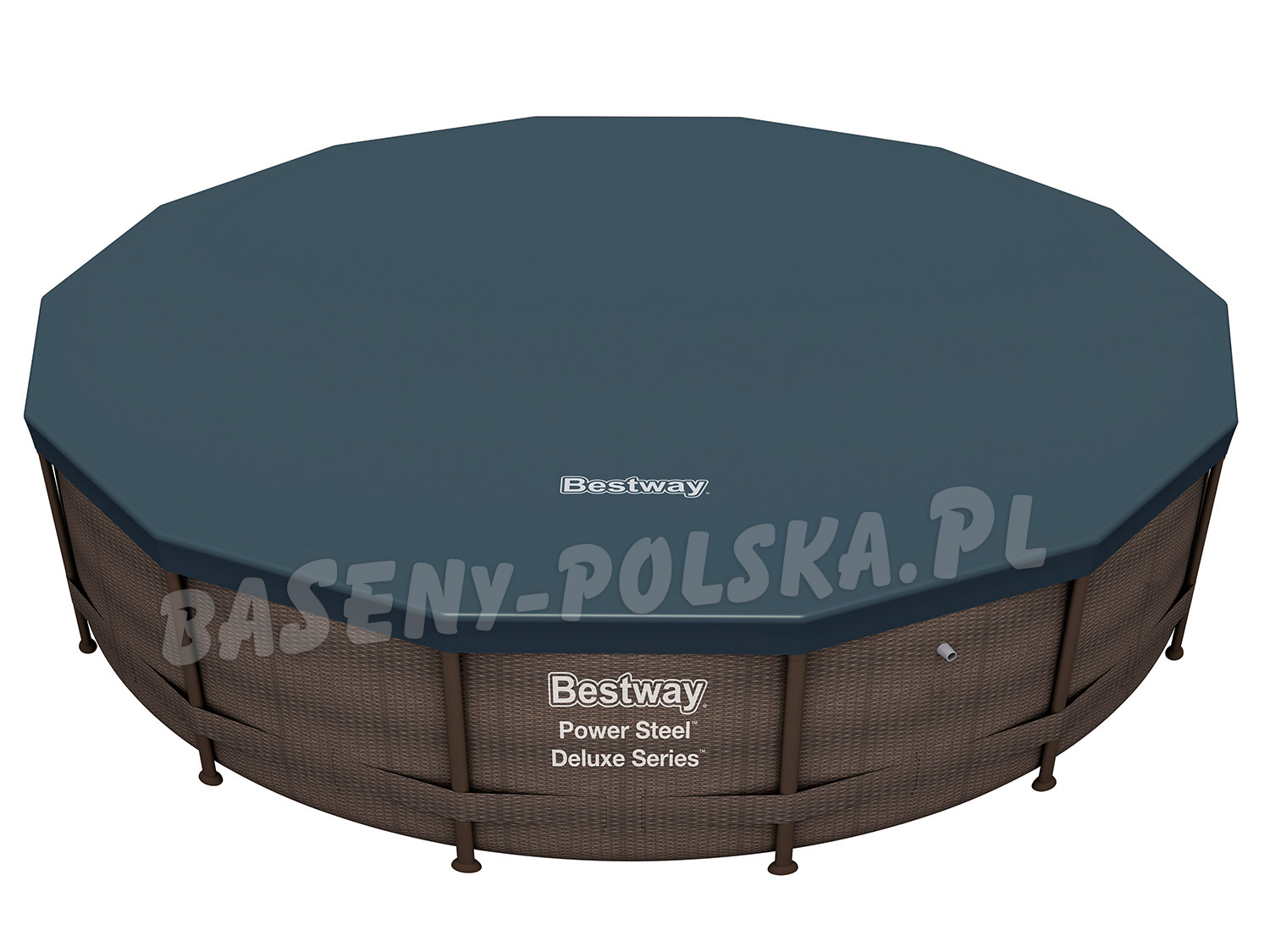 Basen ogrodowy Deluxe 17w1 rattan 427 x 107 cm Bestway 56664 stelażowy ...