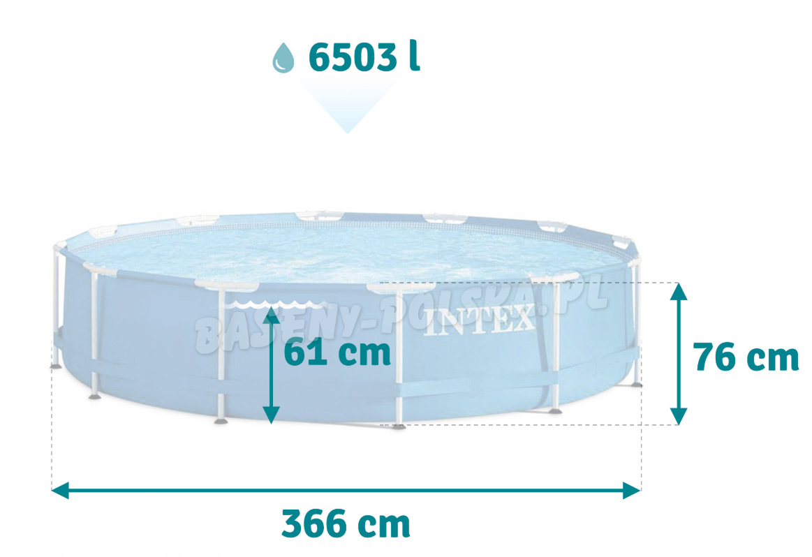 Basen ogrodowy stelażowy 366 x 76 cm 10w1 Intex 28212 - Baseny ...
