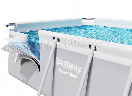 Basen ogrodowy stelażowy 412 x 201 x 122 cm 11w1 Bestway 56456 szary ...