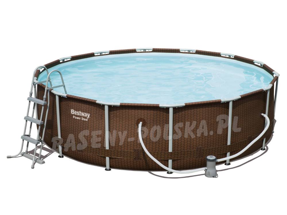 Basen ogrodowy stelażowy Rattan 427 x 107 x cm 6w1 Bestway - Baseny ...