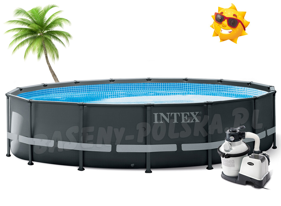 Basen okrągły 488 x 122 cm INTEX 26326 stelażowy 17w1 Ultra XTR Frame ...