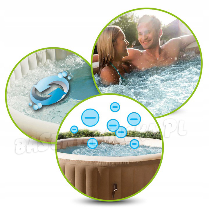 Dmuchane SPA INTEX 28440 jacuzzi 196 x 71 cm zagłówki uchwyty VIP ...