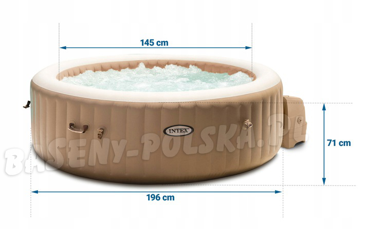 Dmuchane SPA Jacuzzi z hydromasażem 196 x 71 cm INTEX 28426 4-osobowe ...