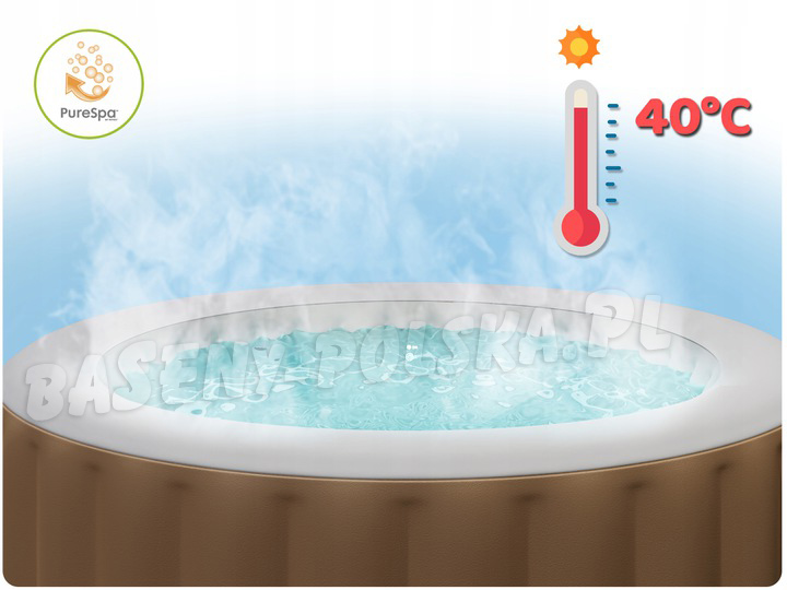 Dmuchane SPA Jacuzzi z hydromasażem 196 x 71 cm INTEX 28426 4-osobowe ...