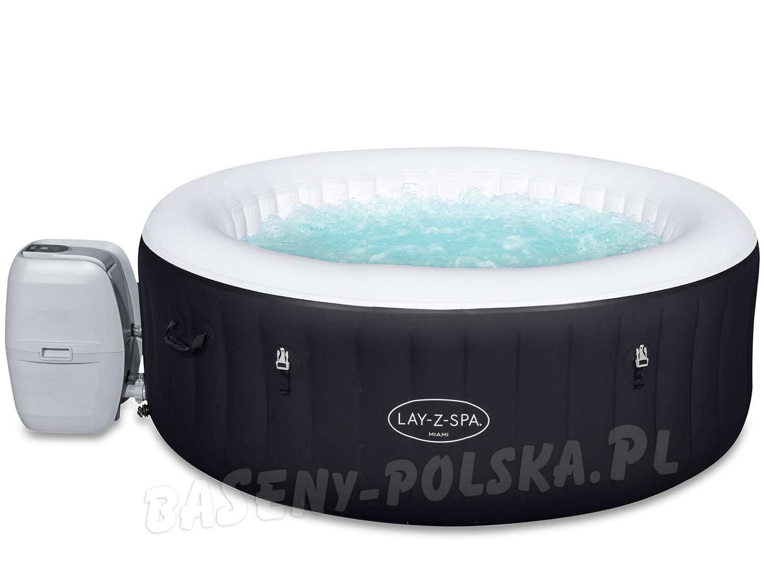 Dmuchane jacuzzi z masażem Miami 60001 Bestway 180 x 66 cm Lay-Z Spa ...