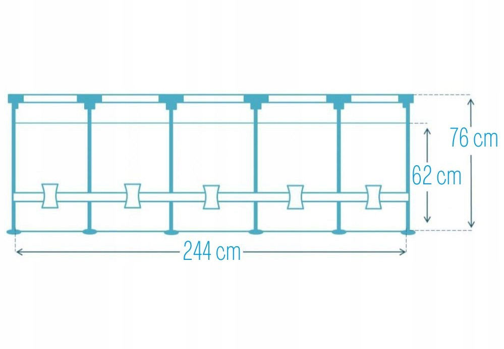 Różowy basen ogrodowy stelażowy 244 x 76 cm INTEX 28290 - Baseny ...